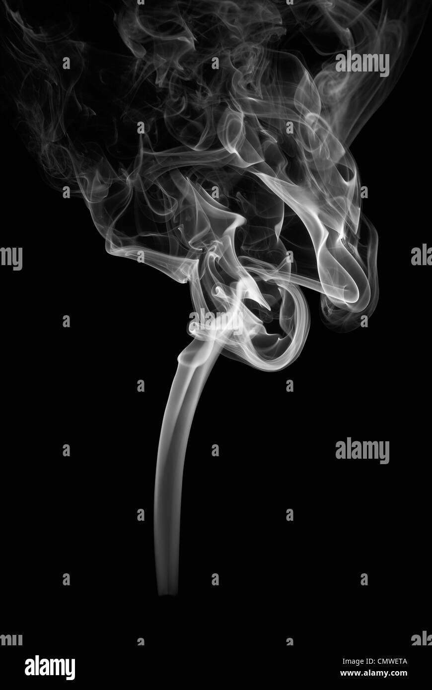 Smoke isolated on black background Stock Photo - Alamy