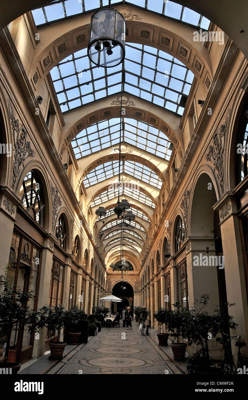 Galerie Vivienne shopping arcade Paris France Stock Photo - Alamy