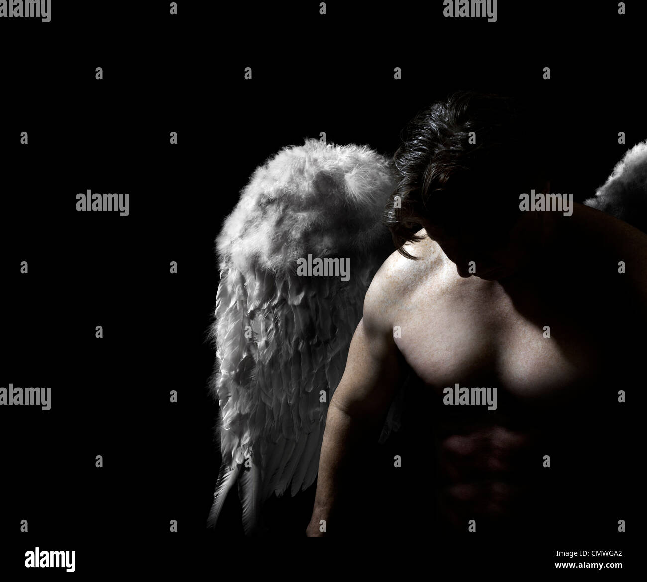 Angel bowing head hi-res stock photography and images - Alamy