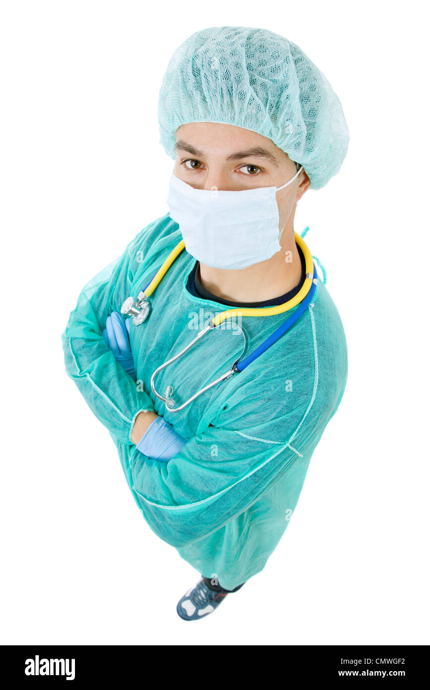 young male doctor full body, isolated Stock Photo - Alamy