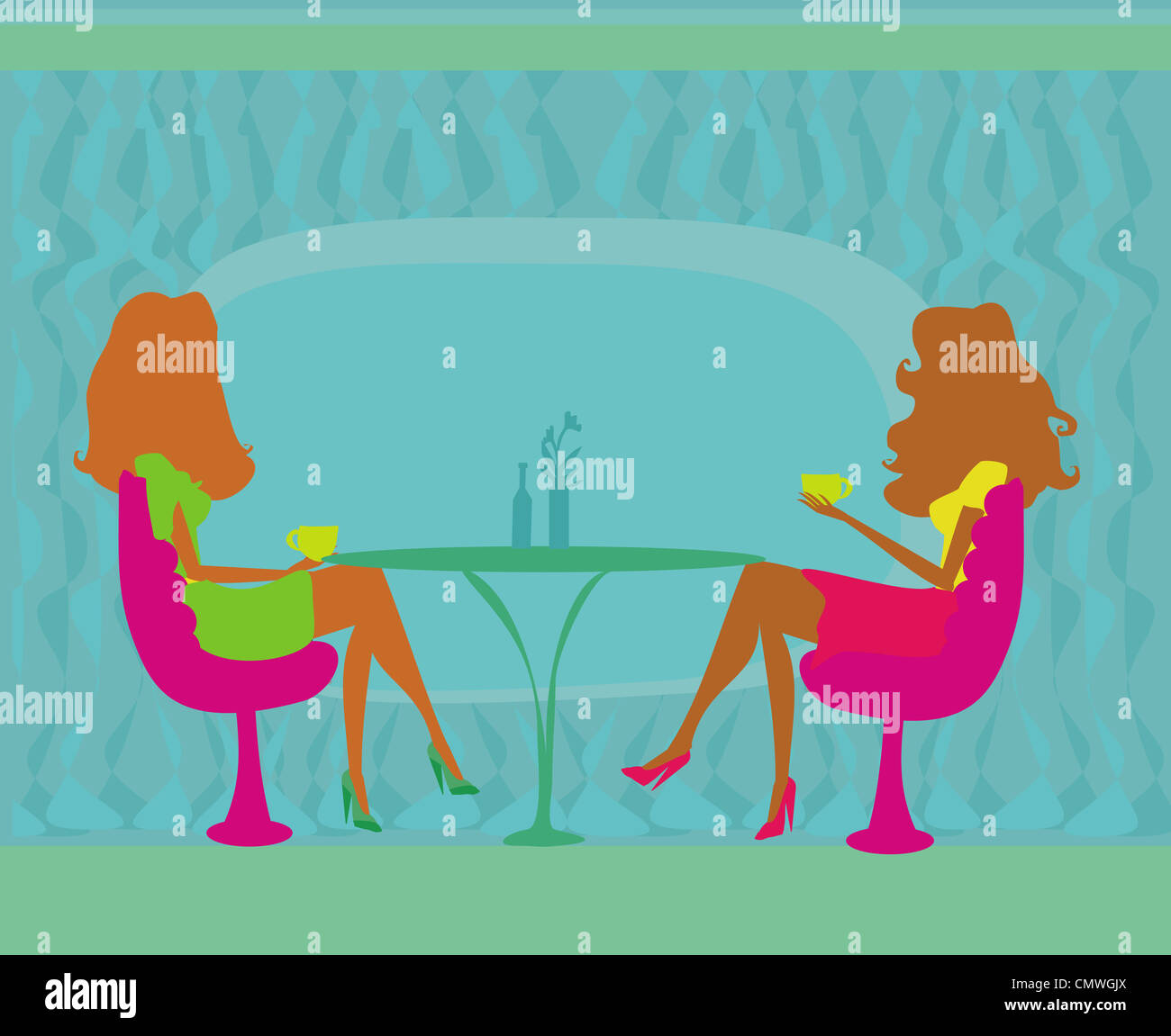 cute pretty girls in coffee break Stock Photo - Alamy