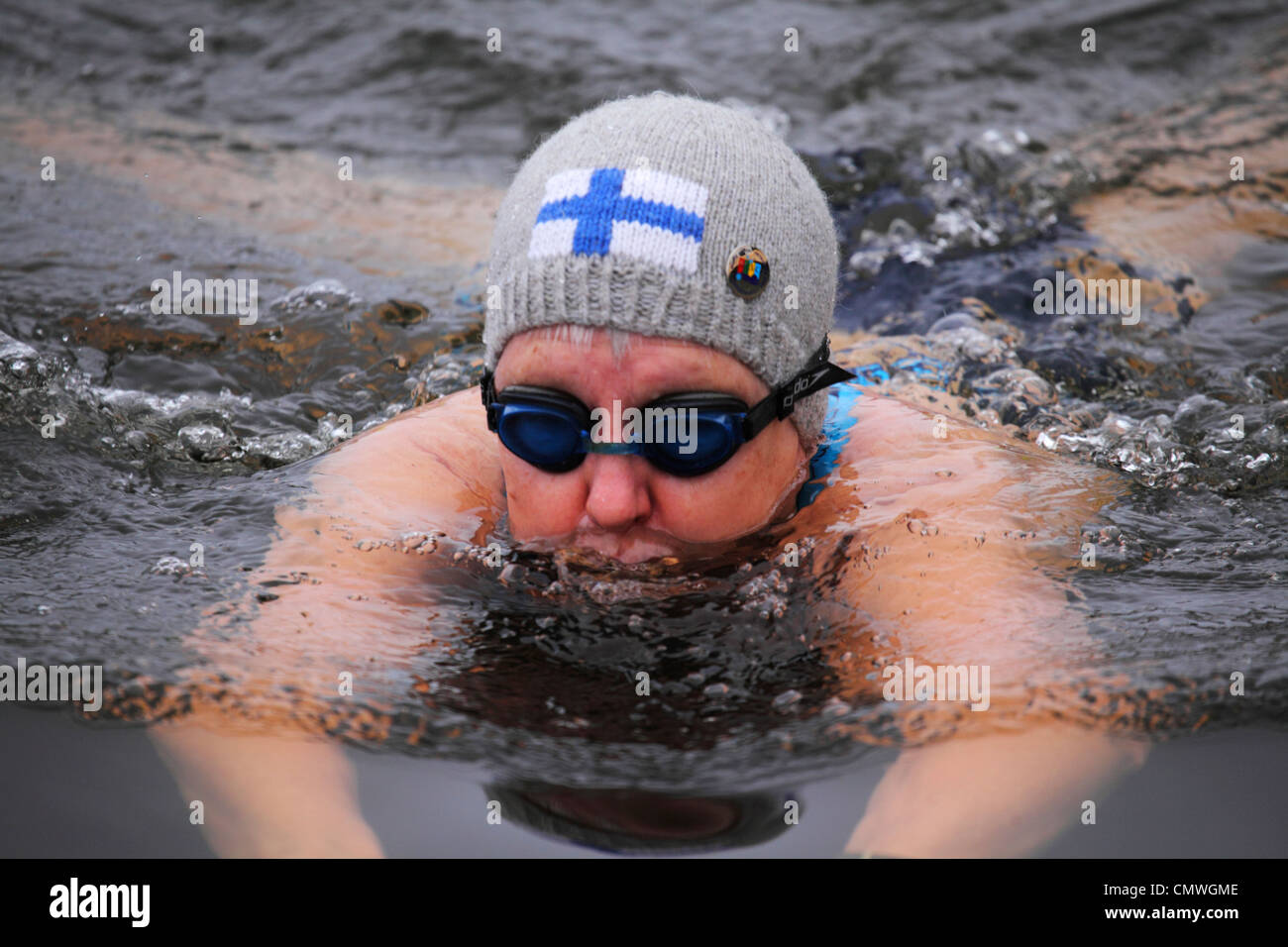Winter swimming championship hi-res stock photography and images - Alamy