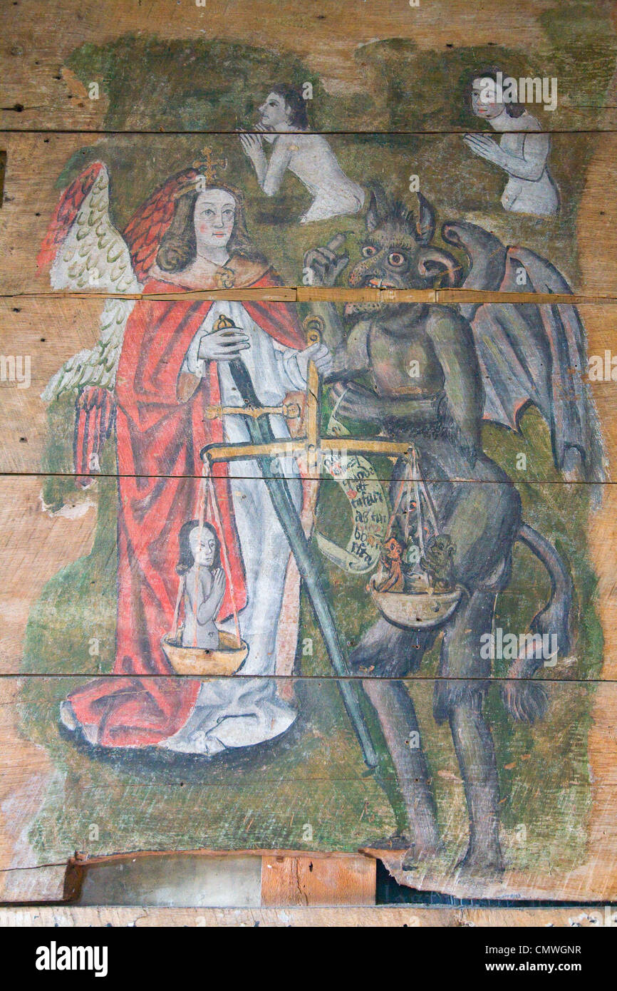 The Wenhaston Doom Day of Judgment painting, Wenhaston church, Suffolk ...
