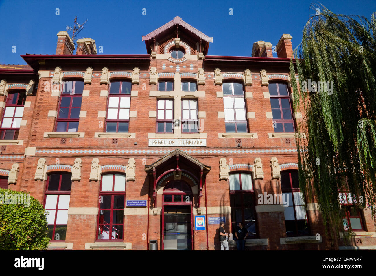 Bilbao architecture hospital building brick Victorian style Stock Photo ...