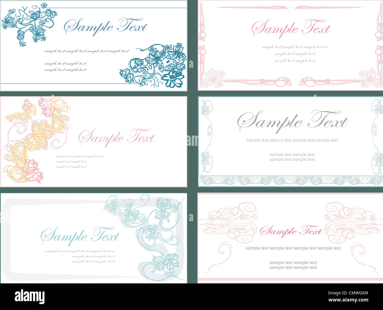 Set of various business cards Stock Photo - Alamy