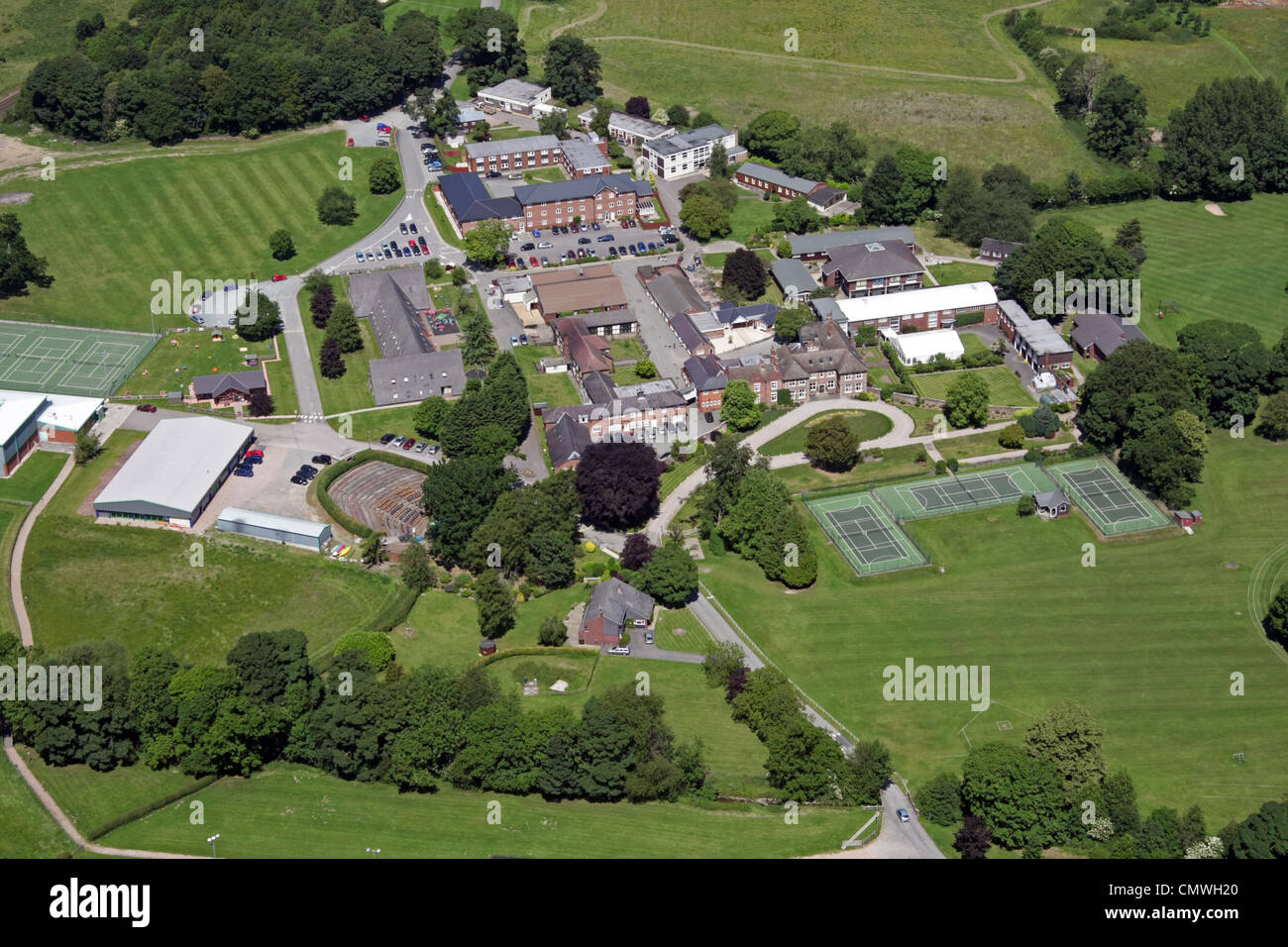 aerial view of Moreton Hall School, Oswestry Stock Photo - Alamy