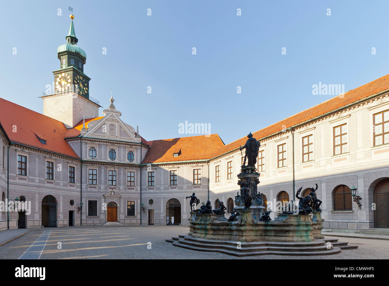 Fountain Court at the Munich Residence, Munich, Bavaria, Germany ...