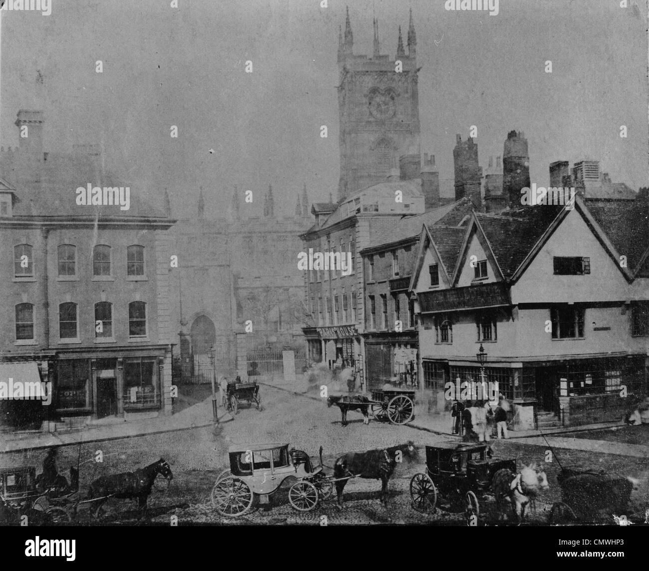 High street black horse Black and White Stock Photos & Images - Alamy