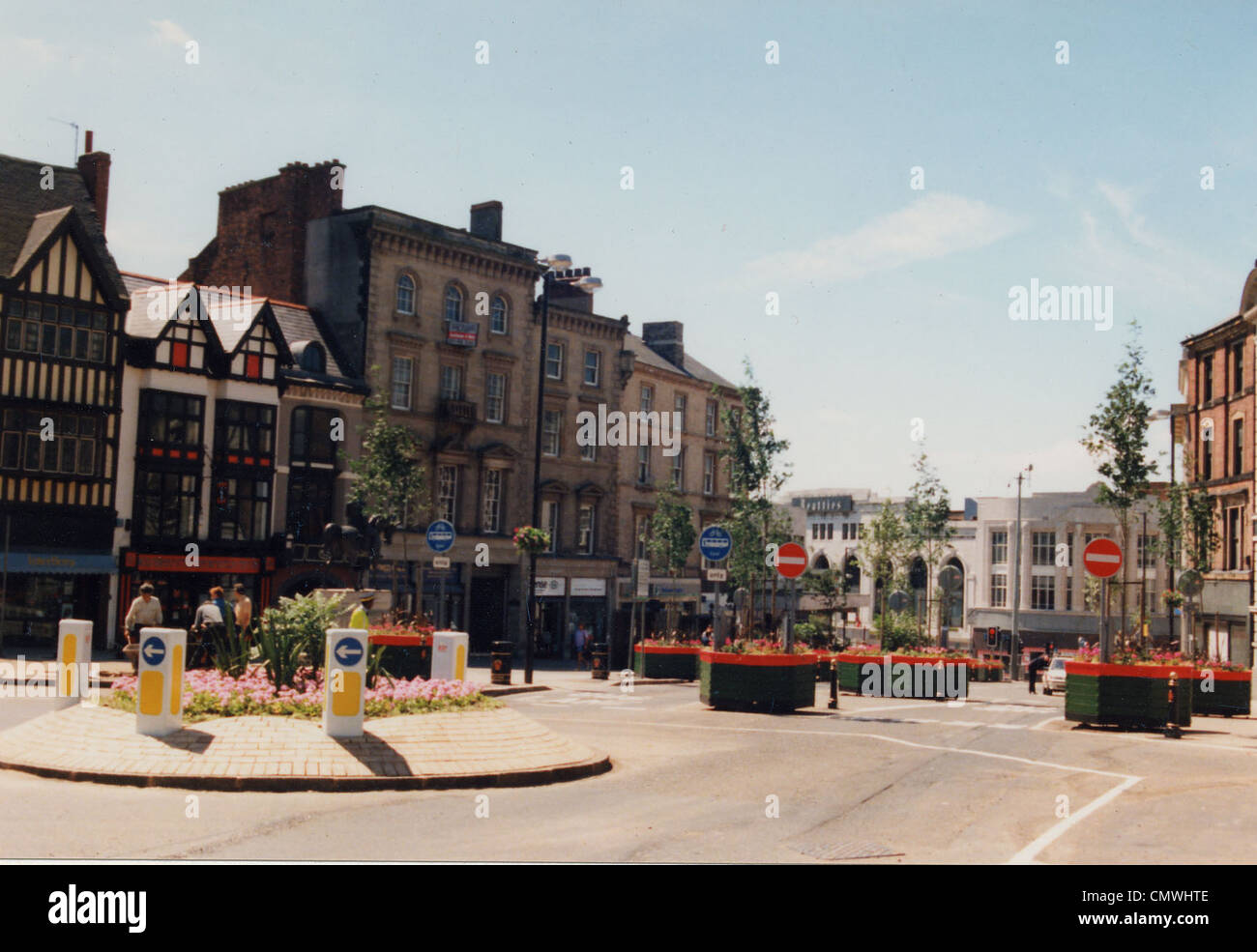Queen Square, Wolverhampton, Jul 14 1991. The first day of the new ...