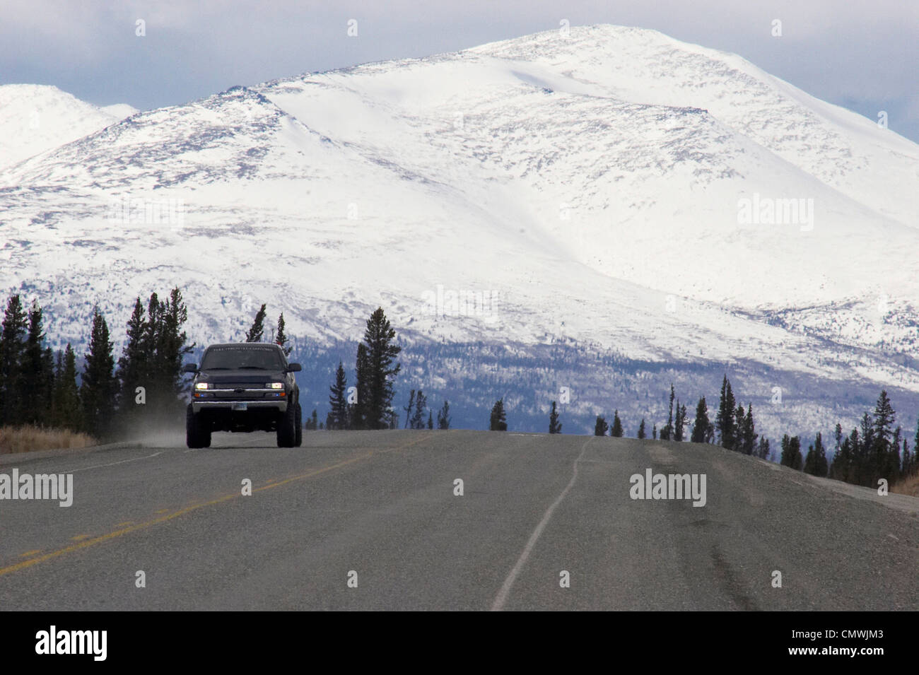 The Alaska Highway between Whitehorse, Yukon and Haines Junction, Yukon ...