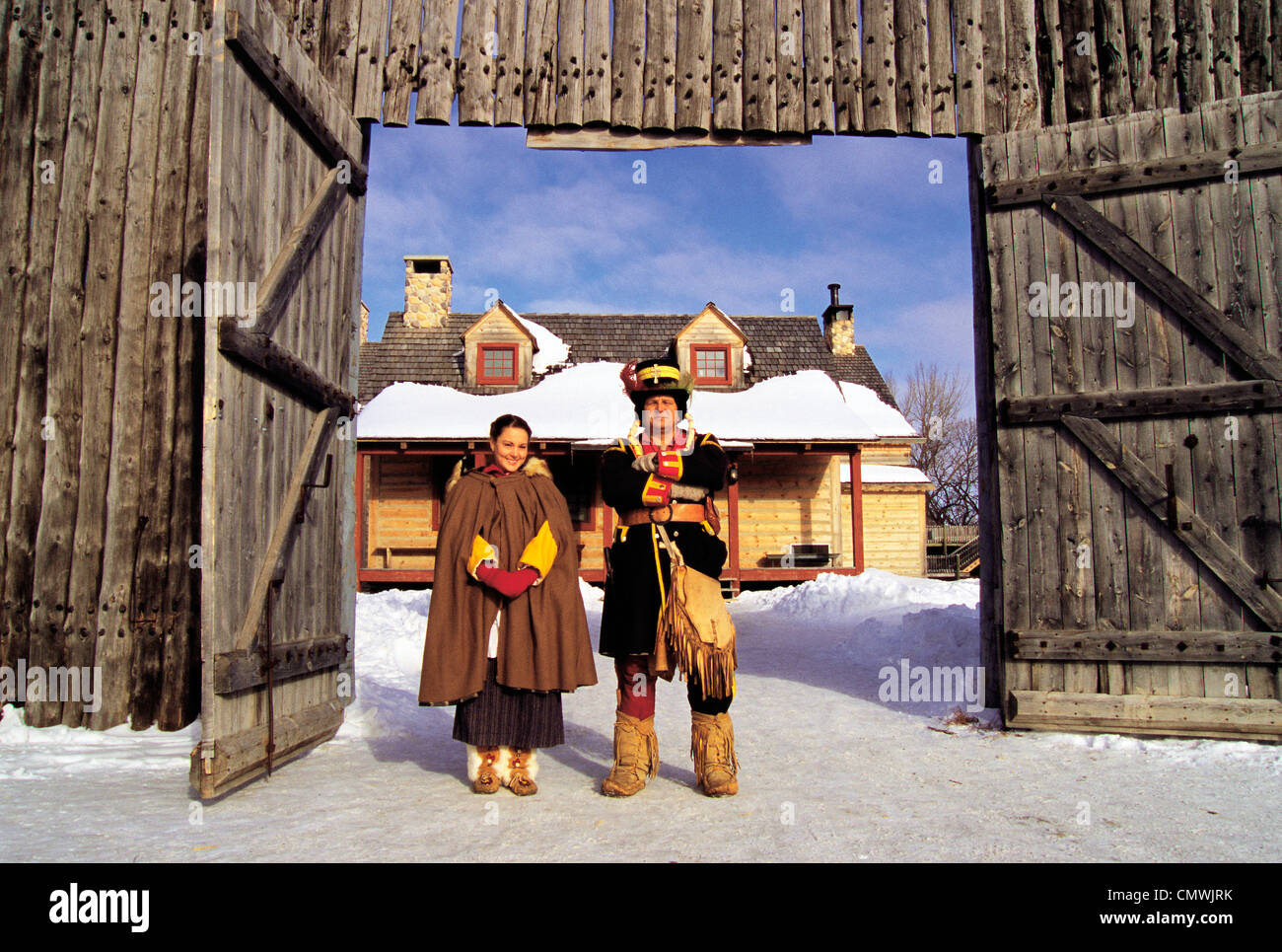 Two people in Front of Fort Gibraltar wearing Period Costume during ...