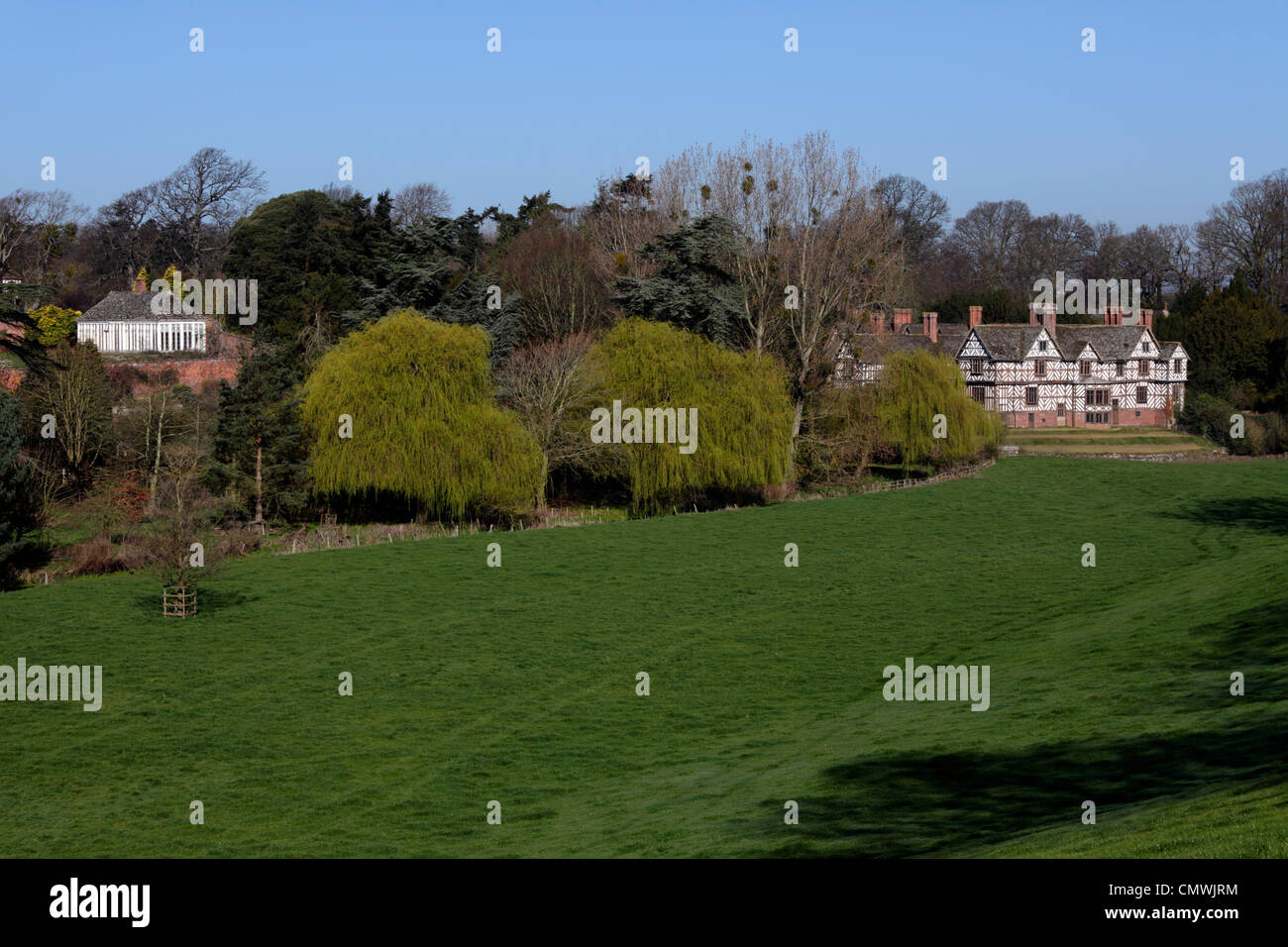 Pitchford Hall in Shropshire, viewed from an easterly perspective Stock ...