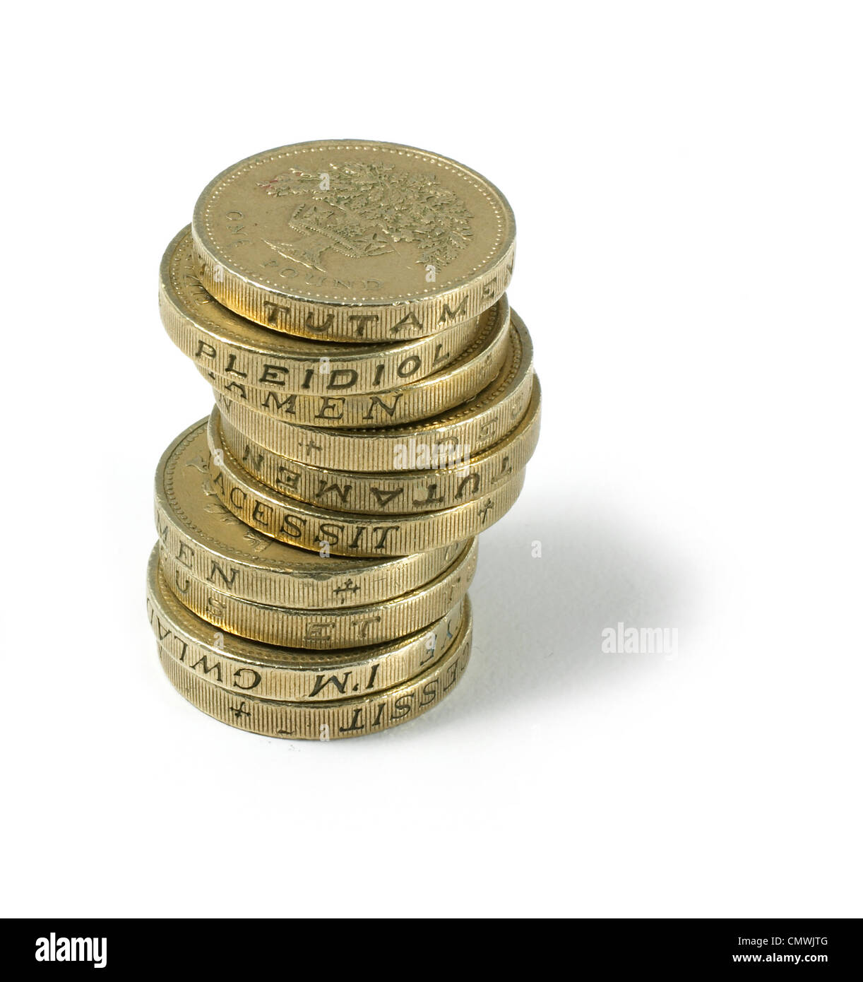 Stack of pound coins Stock Photo - Alamy