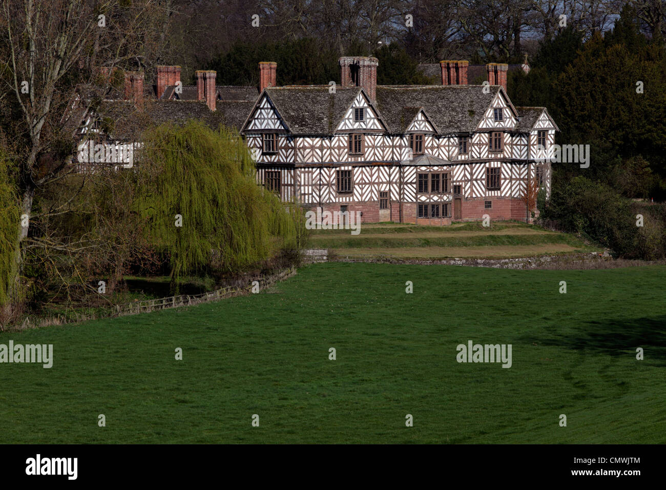 Pitchford Hall in Shropshire, viewed from an easterly perspective Stock ...