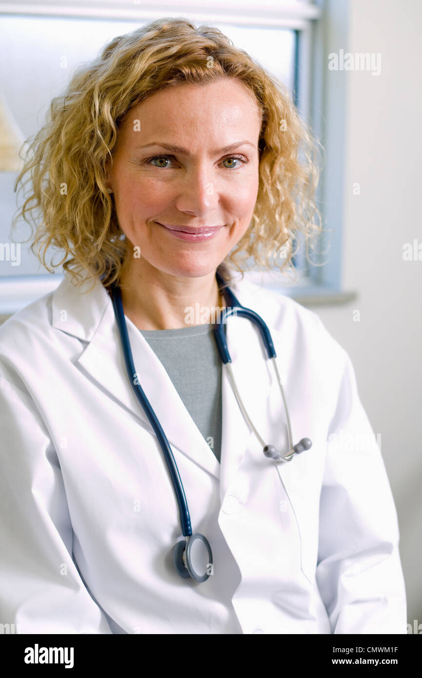 Portrait of a Doctor in Clinic Stock Photo - Alamy