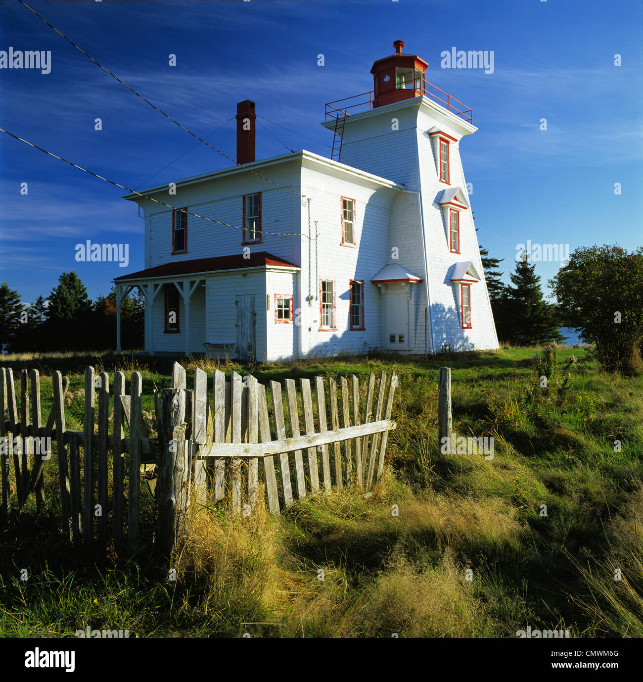 Lighthouse, Amherst Point, Prince Edward Island Stock Photo - Alamy