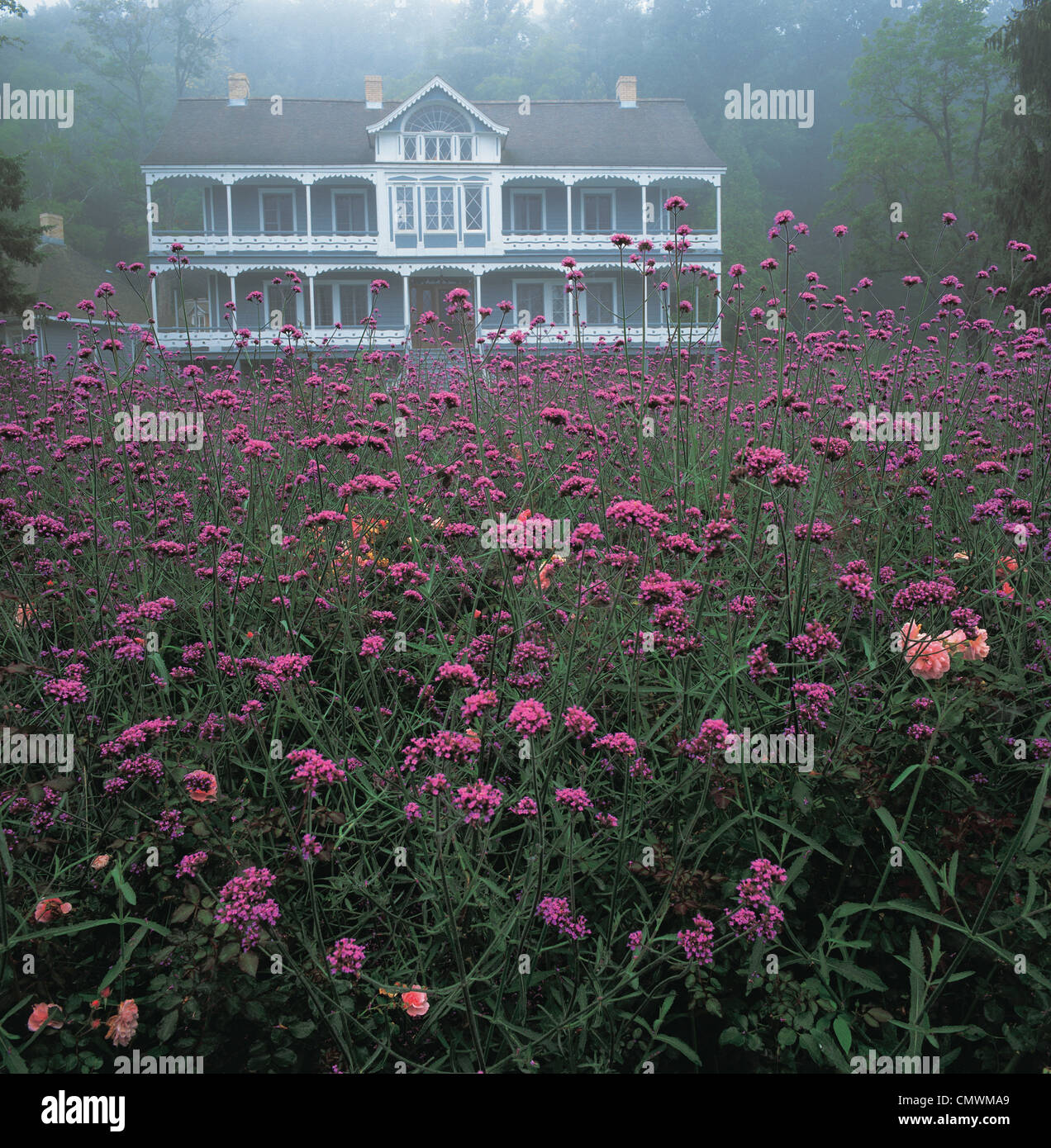 Seigneurial Manor House in Fog, Chaudiere-Appalaches, Lotbiniere ...