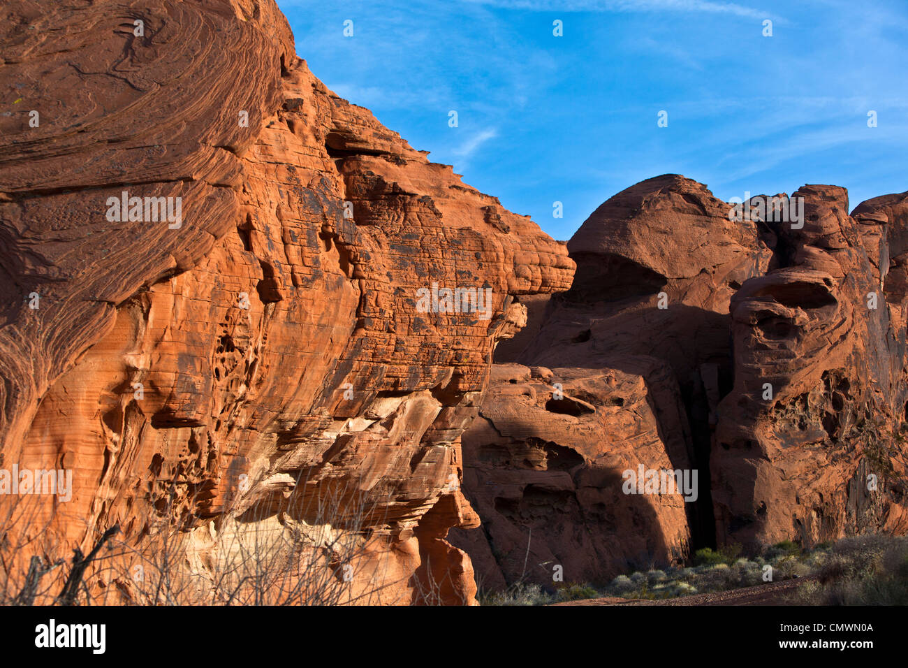 Sandstone Rock formations in Nevada's Valley of Fire Stock Photo - Alamy