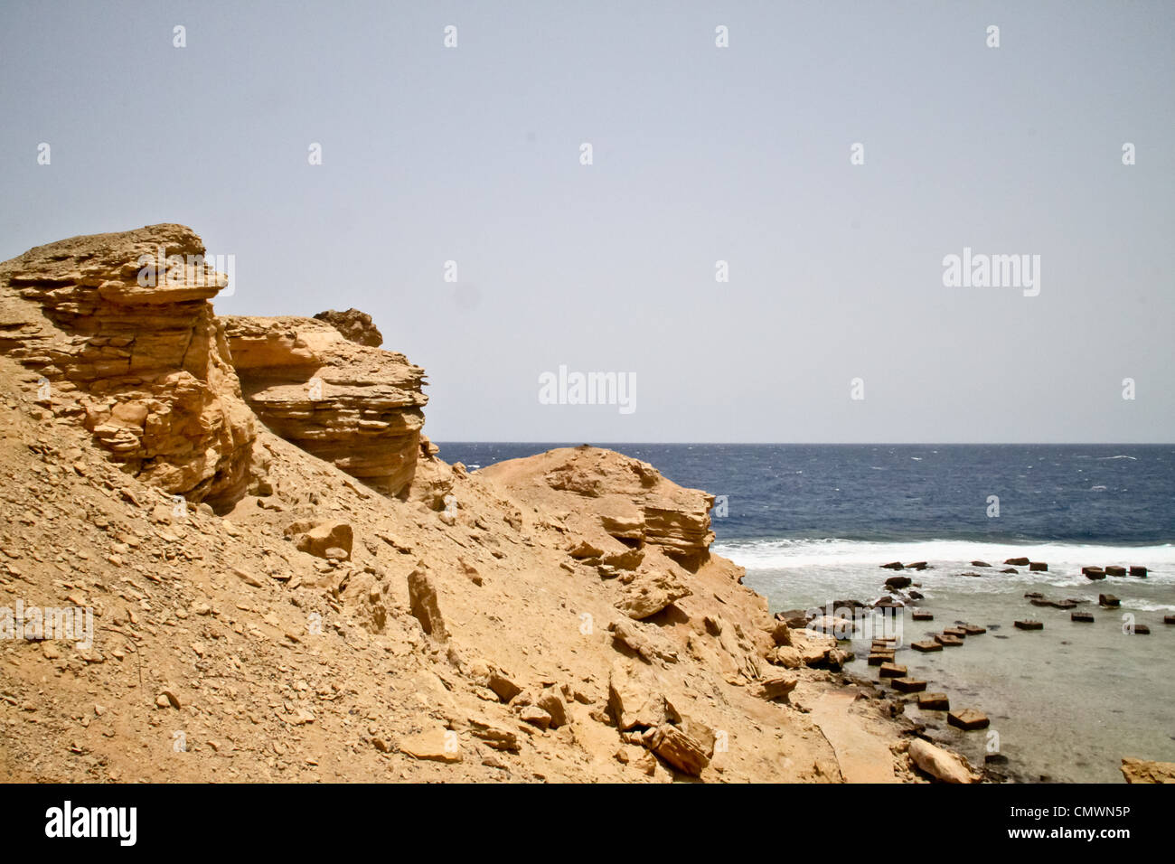 The blue sea and white sand of the Red Sea in Egypt Stock Photo - Alamy