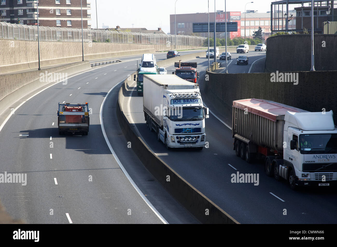 traffic including road haulage on the westlink a12 dual carriageway ...