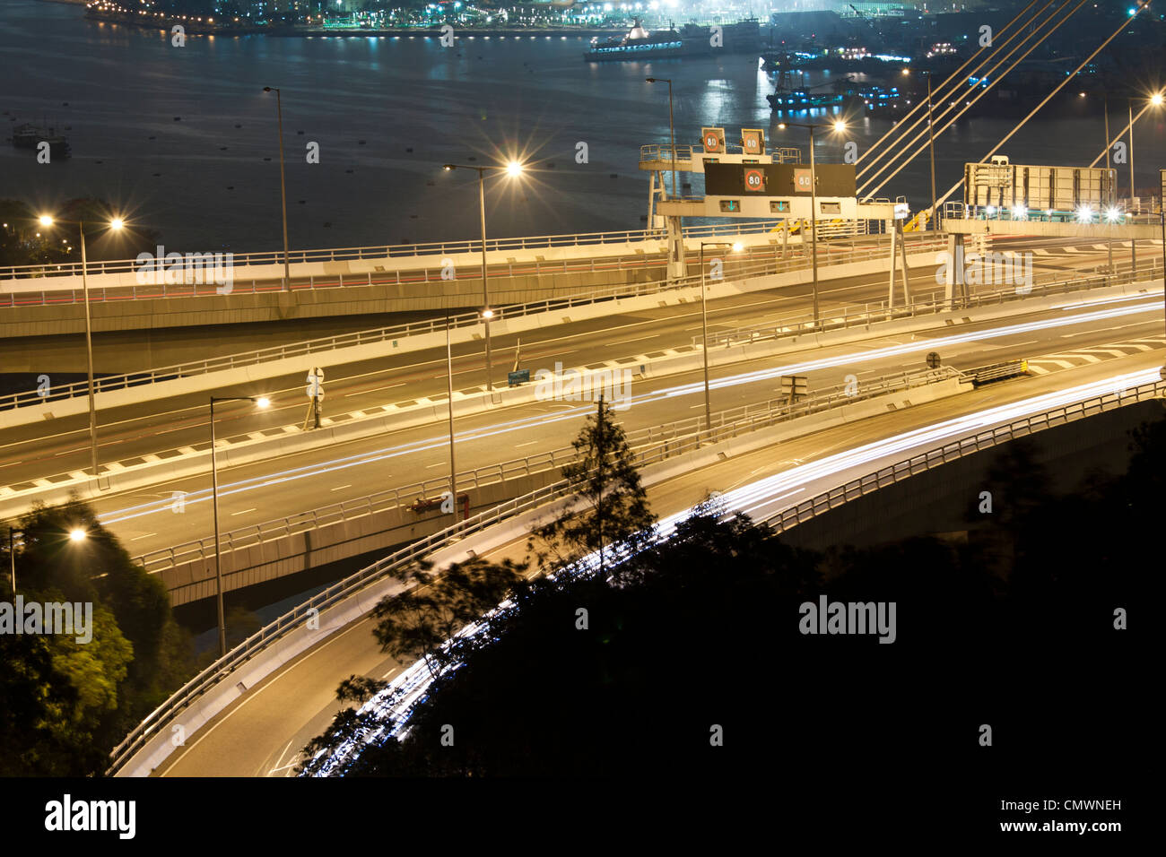 Highway scene in modern city Stock Photo - Alamy