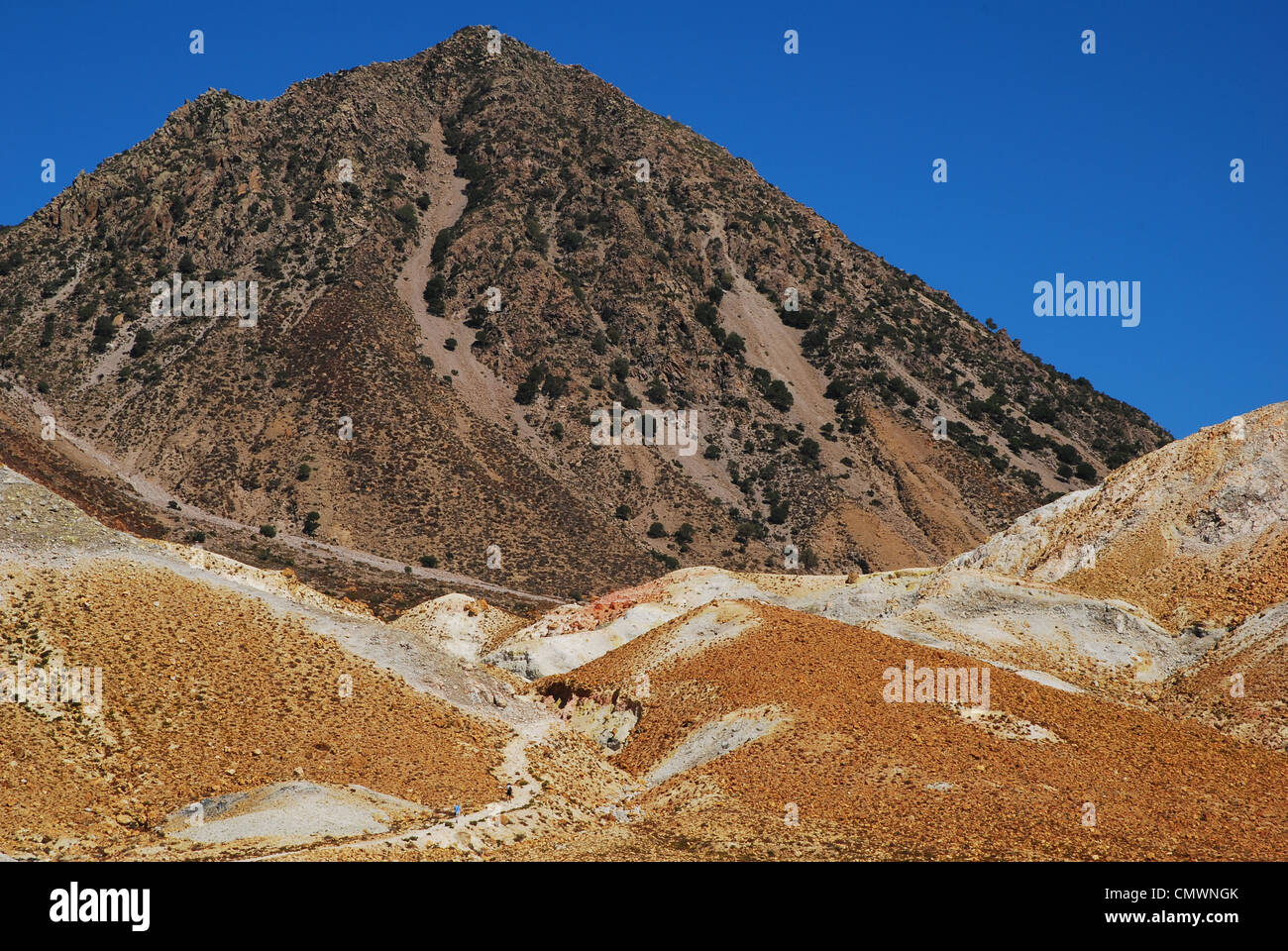 Europe Greece Dodecanneso island of Nisyros volcanic landscape Stock ...