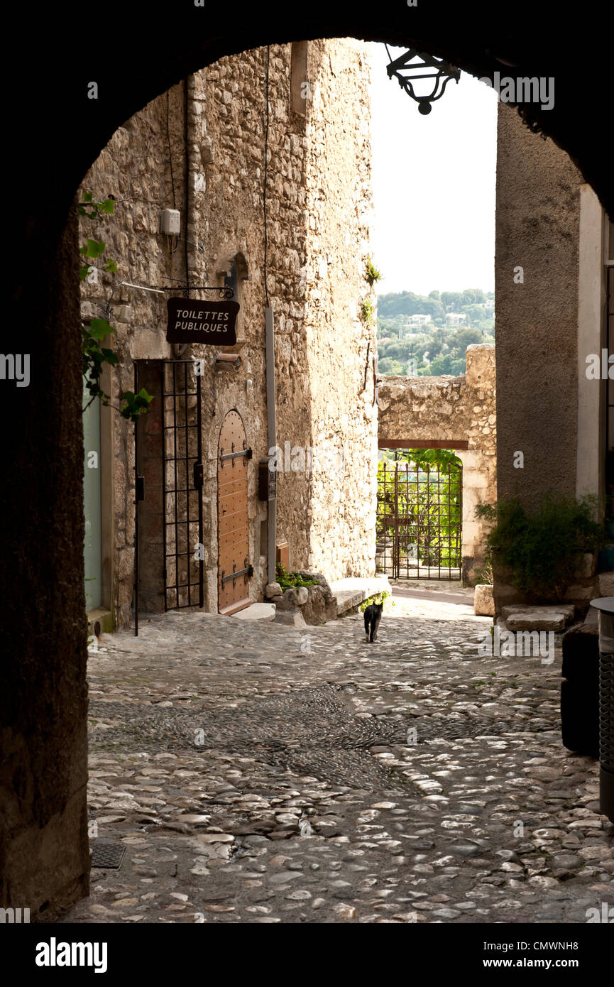 An old stone pathway with an arch Stock Photo - Alamy