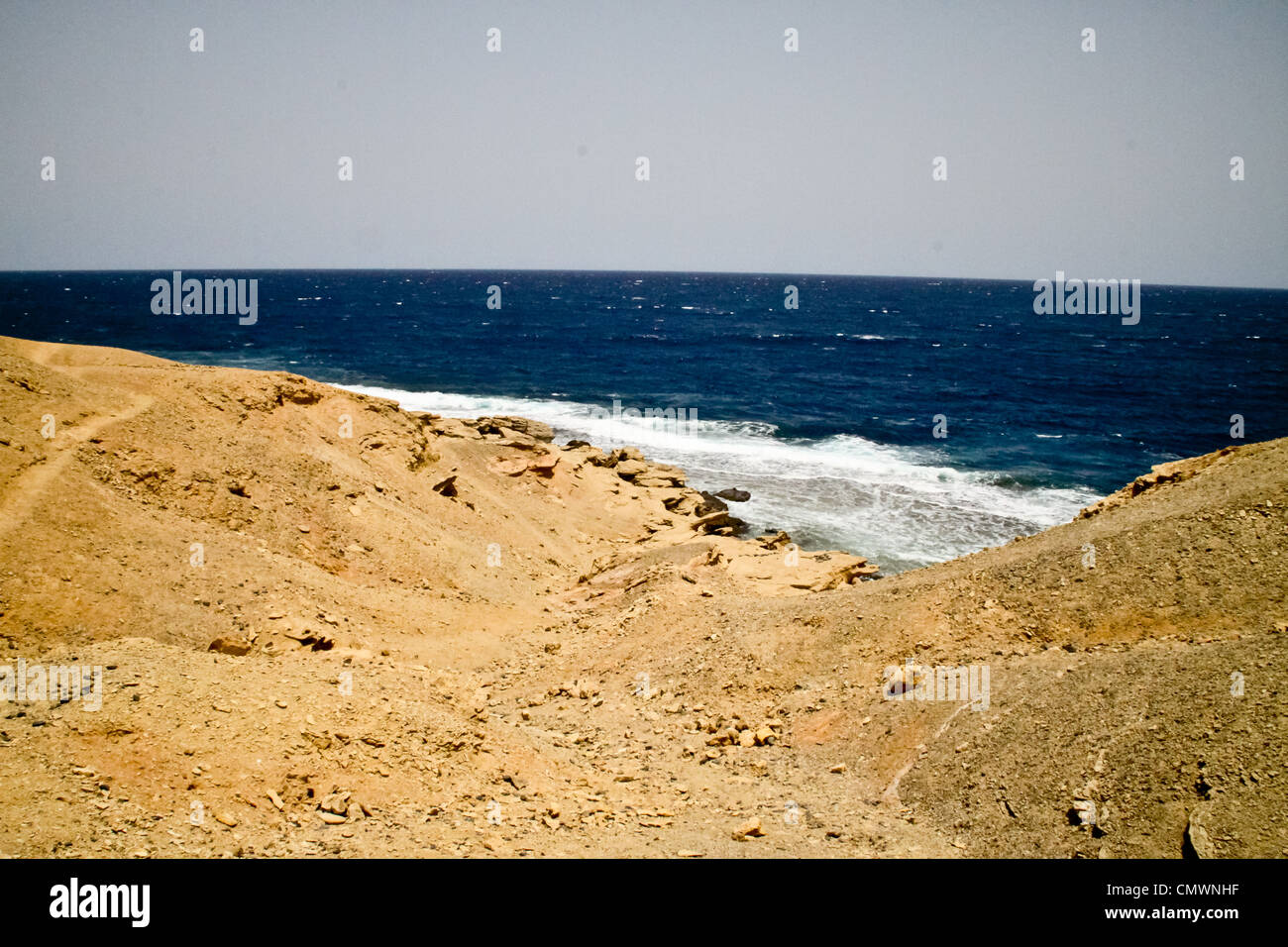 The blue sea and white sand of the Red Sea in Egypt Stock Photo - Alamy