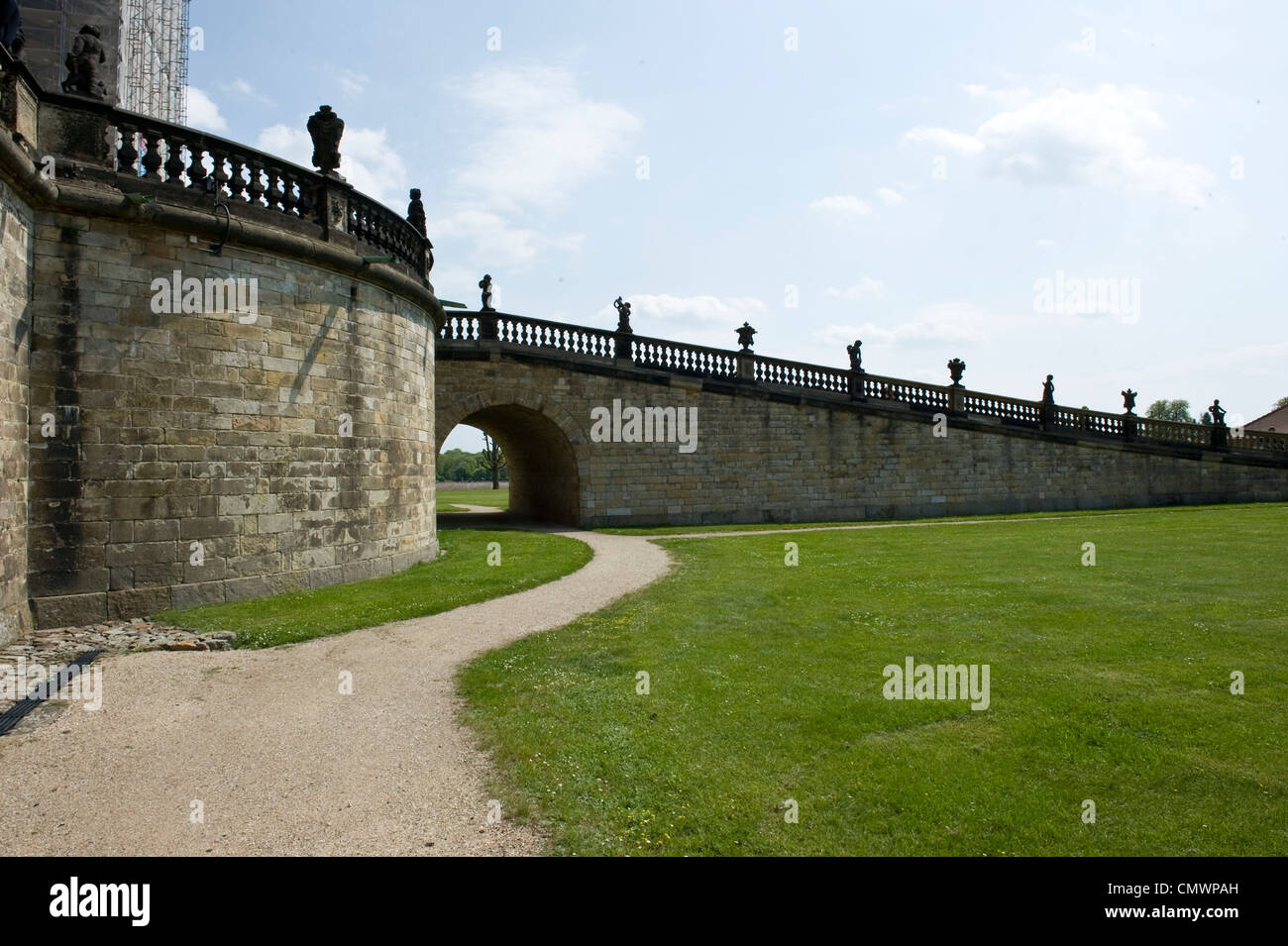 A wide shot of the ramp of a castle Stock Photo - Alamy