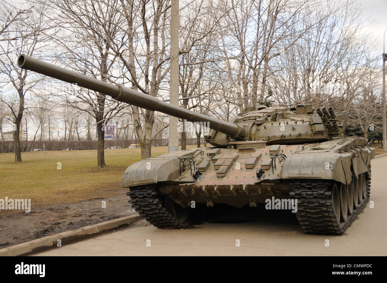 The old tank in a museum Stock Photo - Alamy