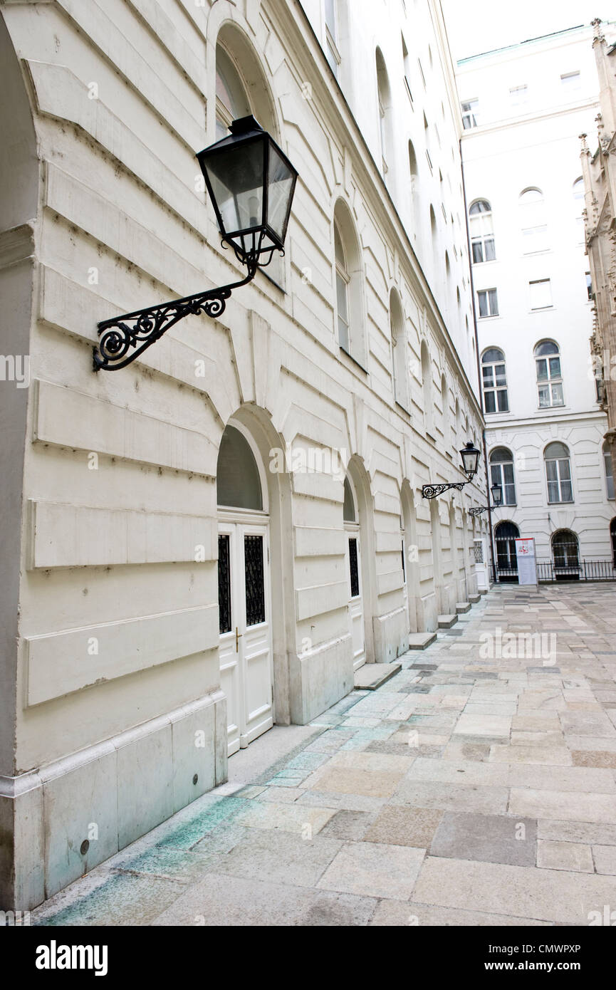 A courtyard entrance of a corporate building Stock Photo - Alamy