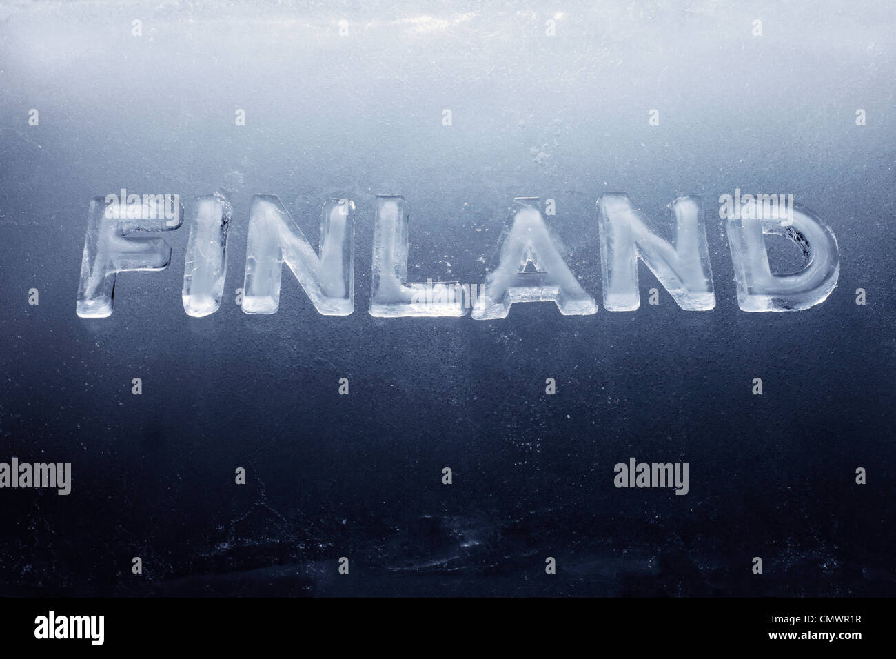 Word Finland written with real ice letters Stock Photo - Alamy