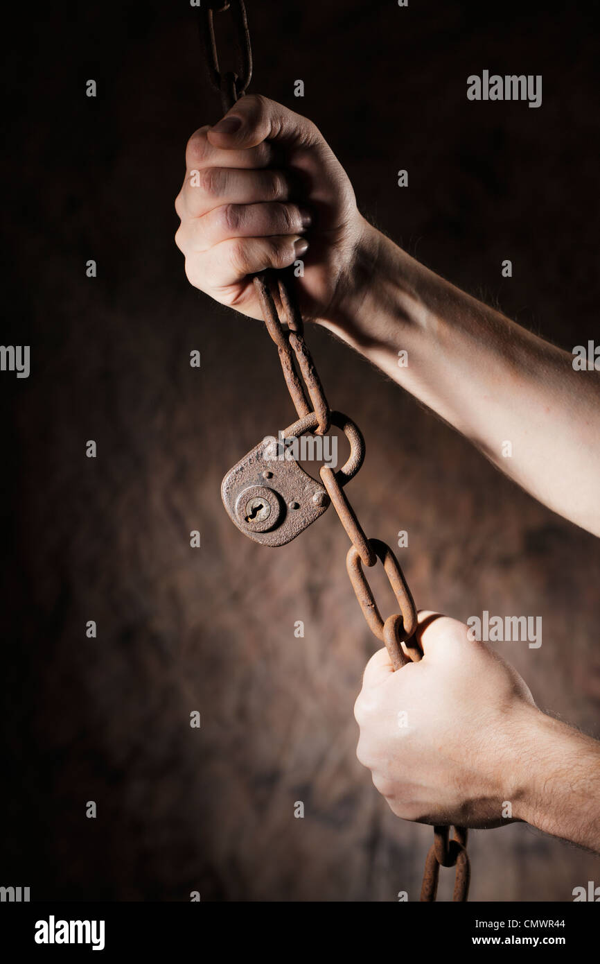 Old Chain Lock High Resolution Stock Photography and Images - Alamy
