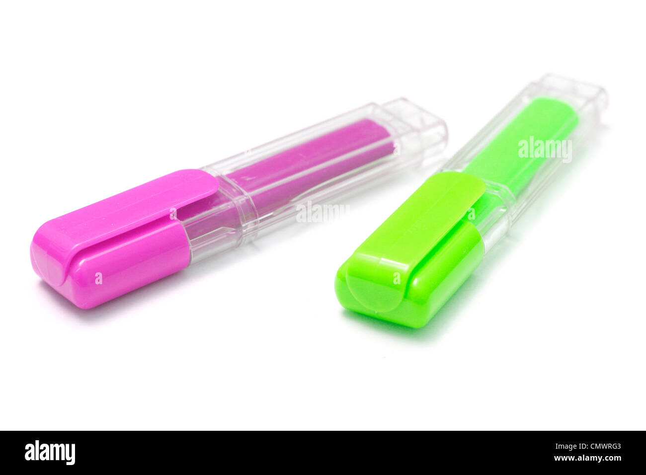 2 markers on a white background Stock Photo - Alamy