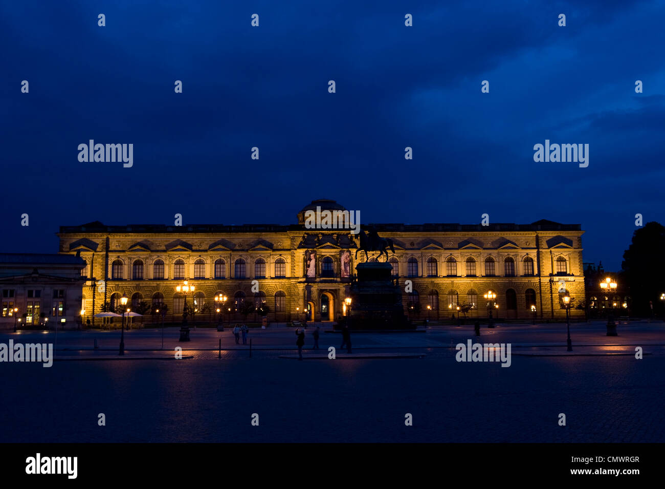 Dresden museum at night in Germany Stock Photo - Alamy