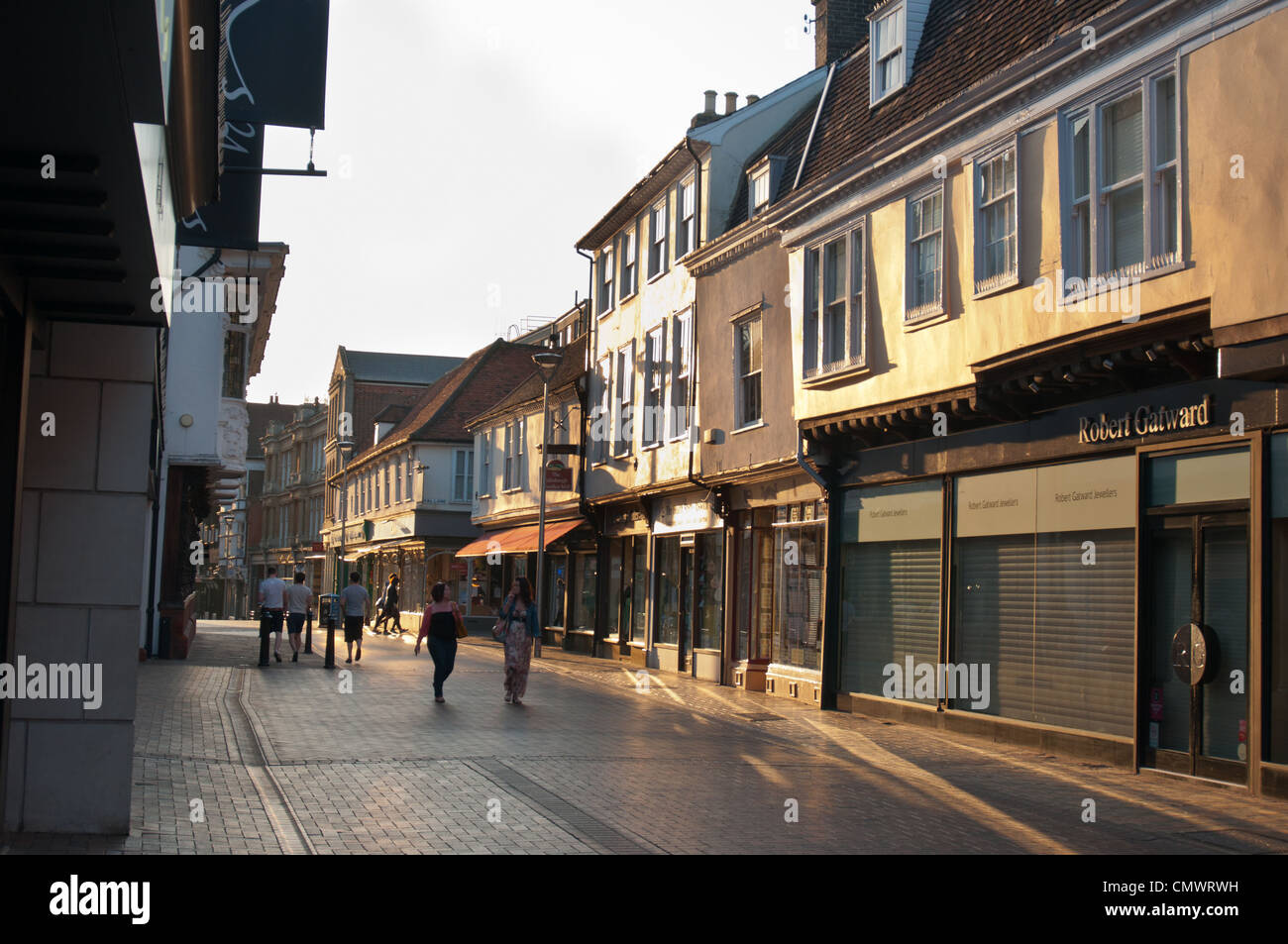 Butter Market in Ipswich town centre in evening sun. England Stock ...