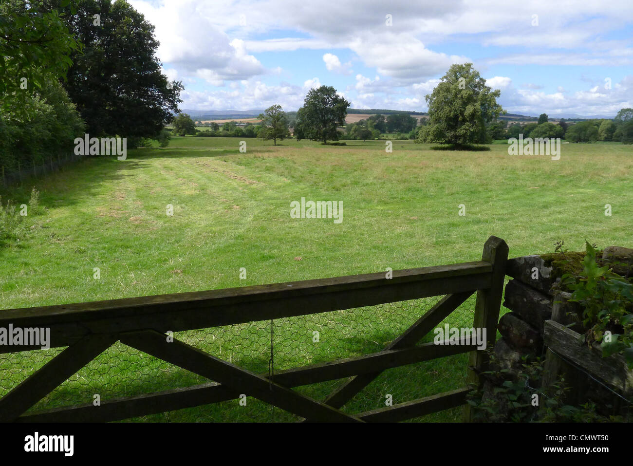 Picturesque view of Cumbrian countryside near the village Temple ...
