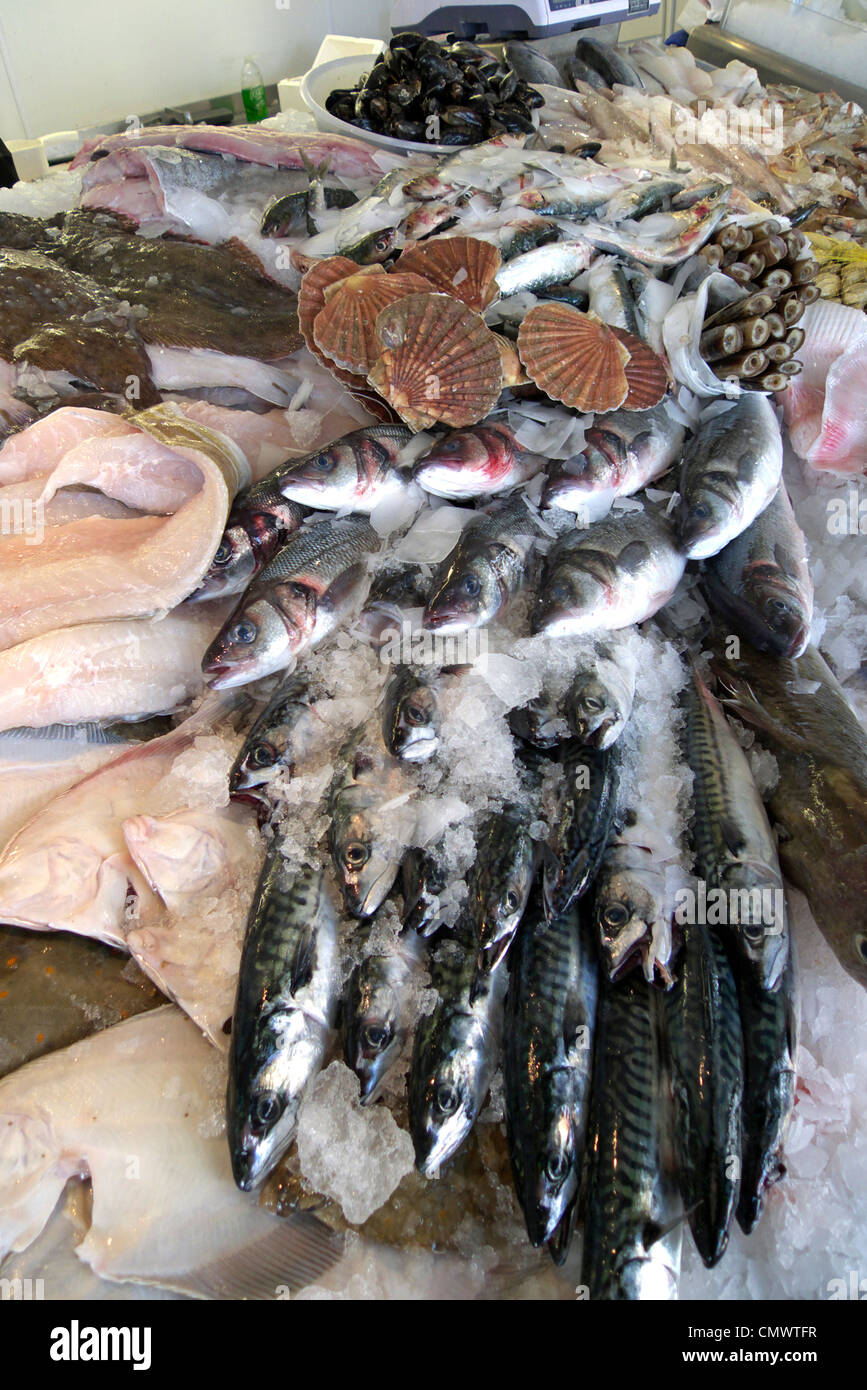united kingdom west sussex littlehampton riverside fish shop a wet fish ...