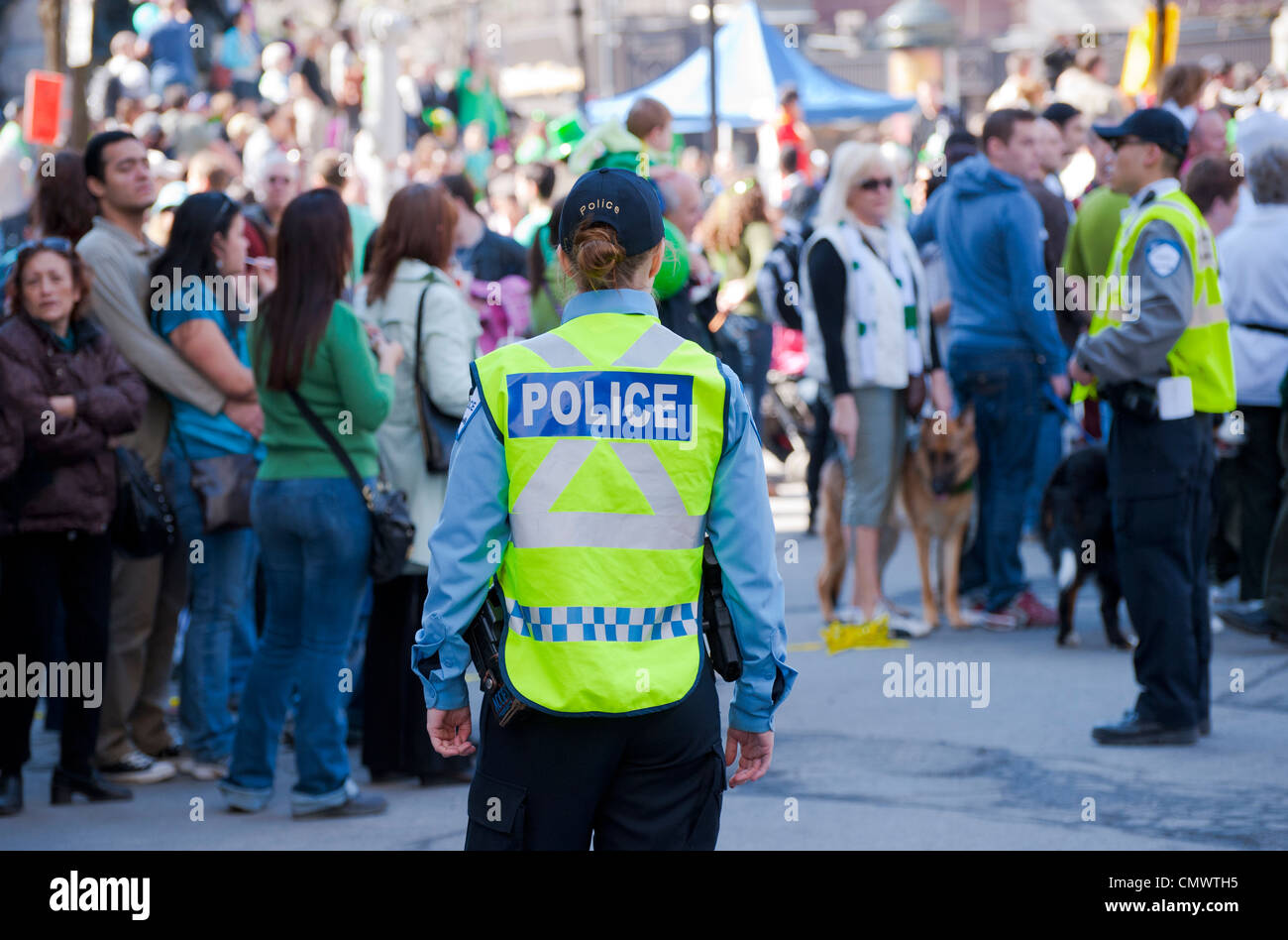 Police officers on duty during the 2012 St Patrick's day parade in ...