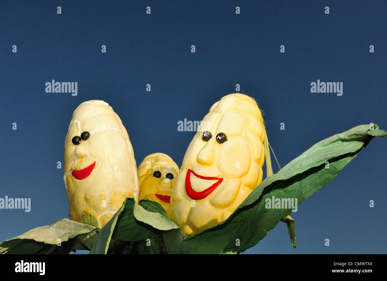 Foam corn display, Capital Exhibition, Edmonton, Alberta Stock Photo ...