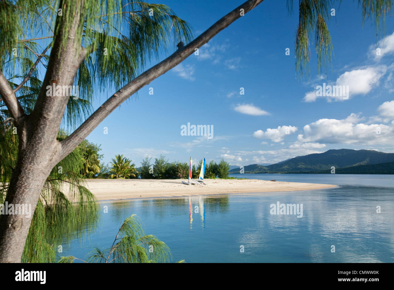 Beach at Double Island. Palm Cove, Cairns, Queensland, Australia Stock ...
