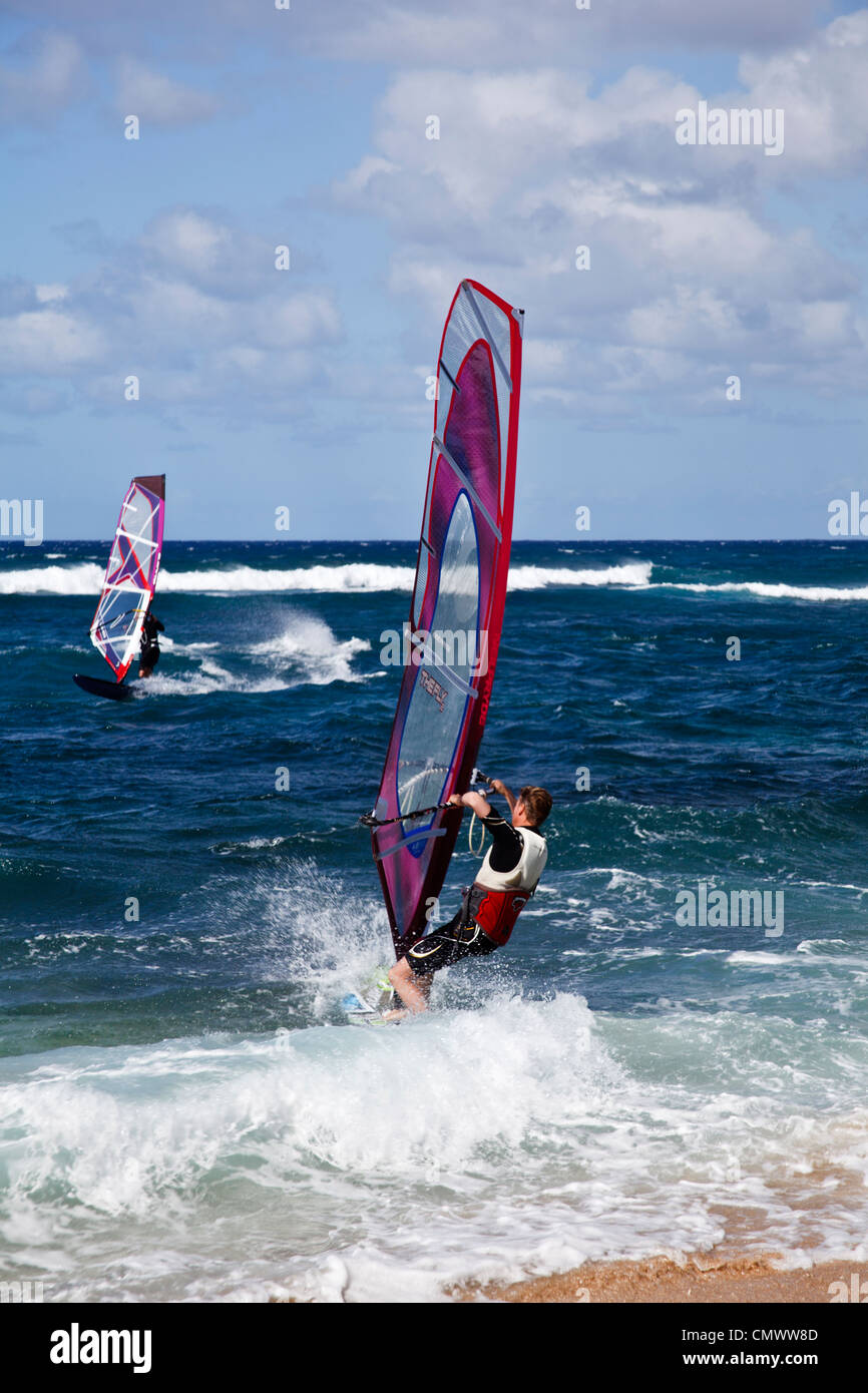 Windsurfer windsurfing beach park on hi-res stock photography and ...
