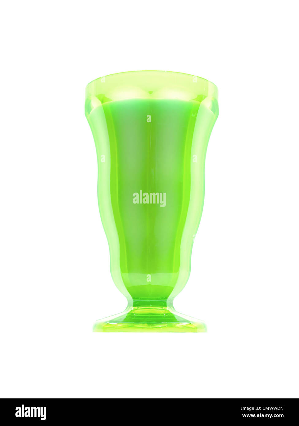 A milkshake glass isolated against a white background Stock Photo - Alamy