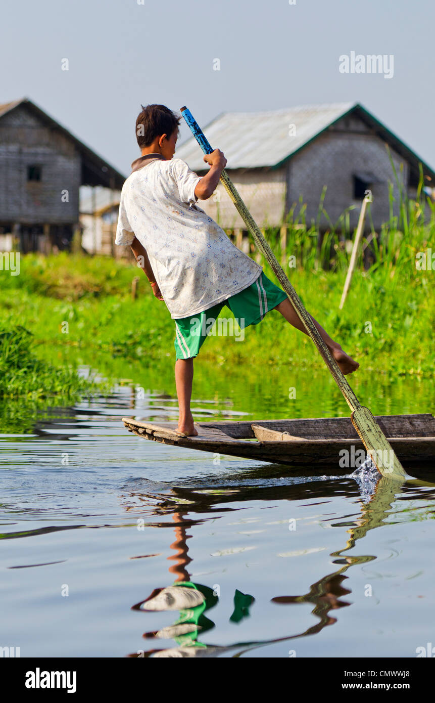Boy in rowing boat hi-res stock photography and images - Alamy