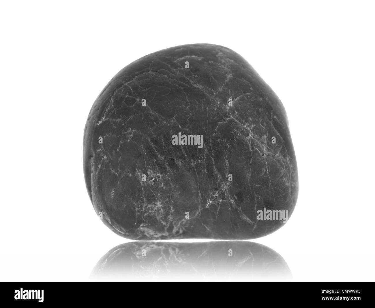 A river rock isolated against a white background Stock Photo - Alamy