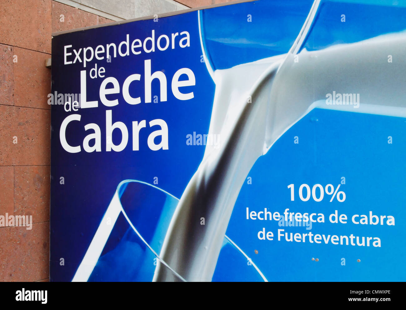 Goats's milk (Leche de Cabra) vending machine on Fuerteventura, Canary ...