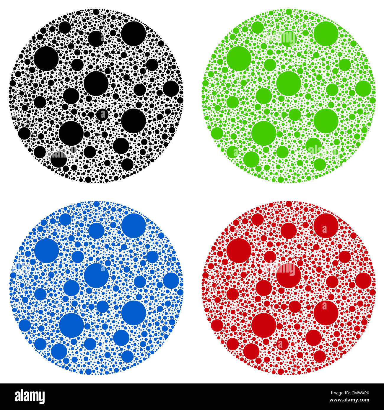 Big polka dots with many different size polka dots Stock Photo - Alamy