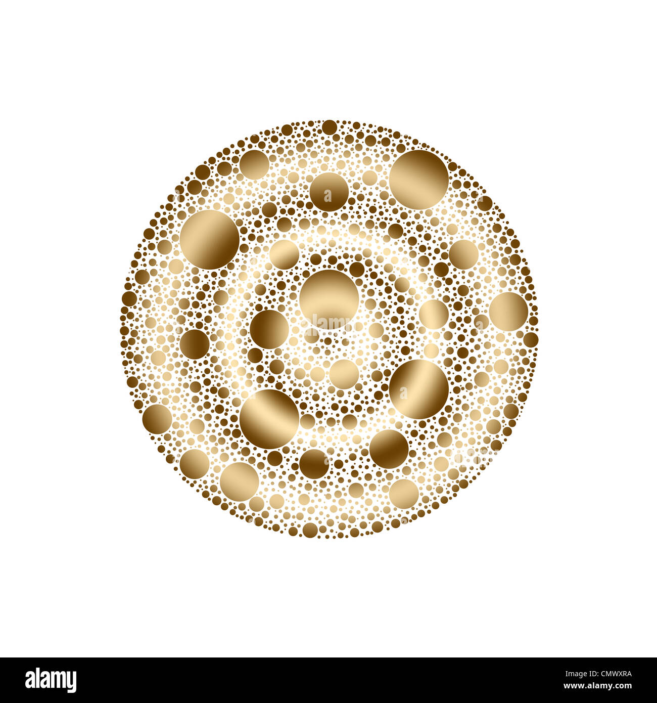 Colorful big dot with different size polka dots Stock Photo - Alamy