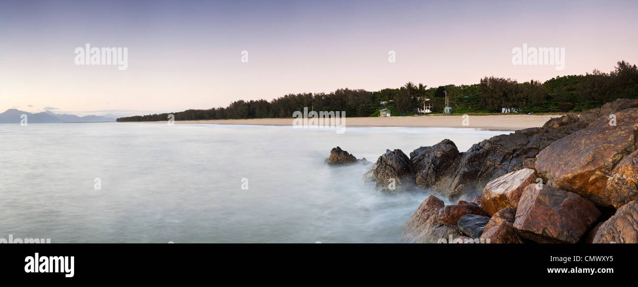 Yorkeys Knob beach at dawn. Cairns, Queensland, Australia Stock Photo ...