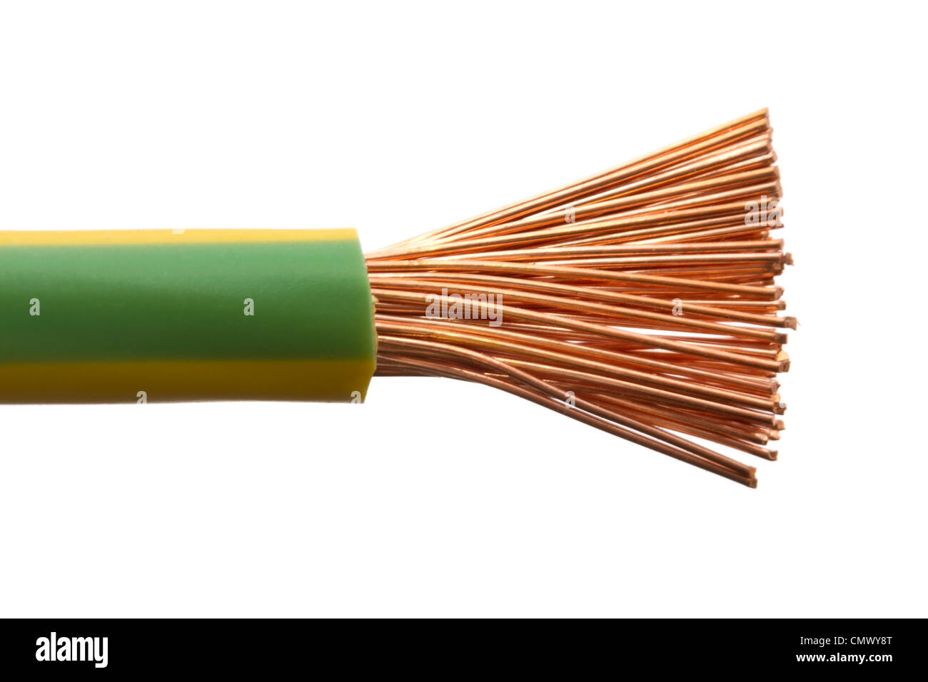 Electrical wires isolated on white background Stock Photo - Alamy